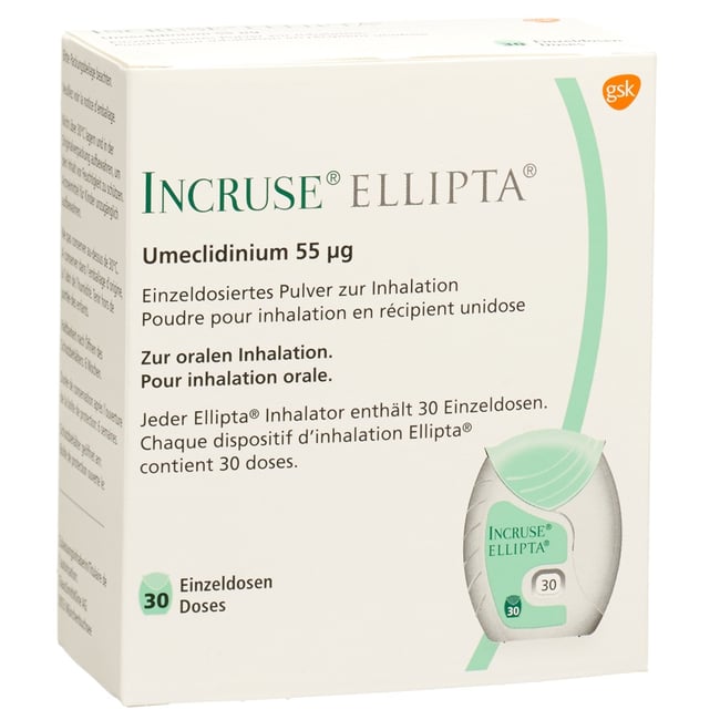 INCRUSE ELLIPTA pdr inh 55 mcg 30 dos | Commander en ligne