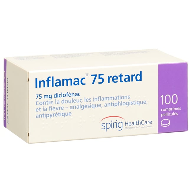 INFLAMAC retard cpr pell ret 75 mg blist 100 pce | Commander en ligne
