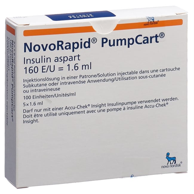 INSULINE NovoRapid PumpCart Inj Lös 100 E/ml Patronen 1.6 ml | Online ...