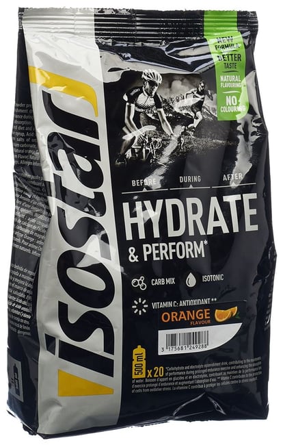 Isostar Hydrate & Perform pdr Orange sach 800 g | Commander en ligne