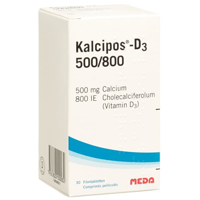 KALCIPOS-D3 cpr pell 500/800 bte 30 pce | Commander en ligne