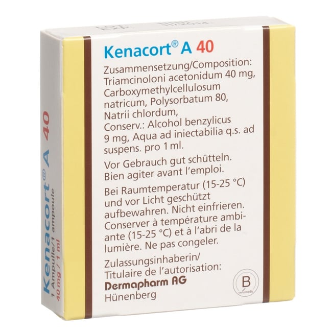KENACORT 40 Inj Susp 40 mg/ml Amp 1 ml | Online bestellen