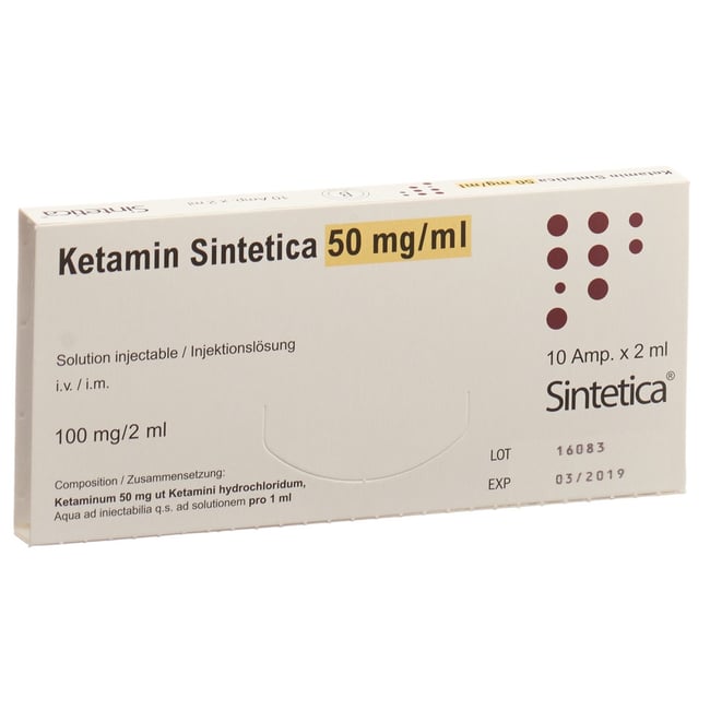KETAMINE Sintetica sol inj 50 mg/ml 2ml ampoules amp 10 pce | Commander ...