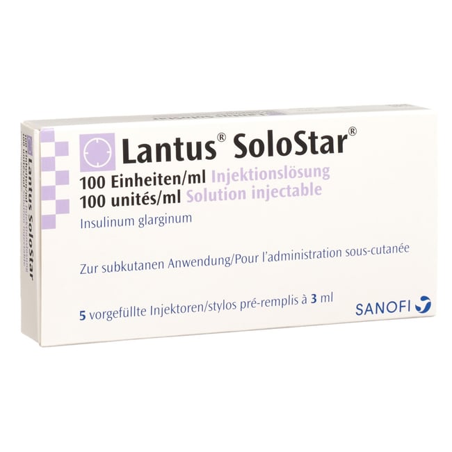 LANTUS sol inj 100 E/ml SoloStar stylo pré 3 ml | Commander en ligne