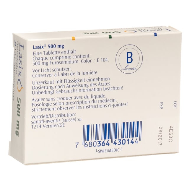 LASIX cpr 500 mg blist 20 pce | Commander en ligne