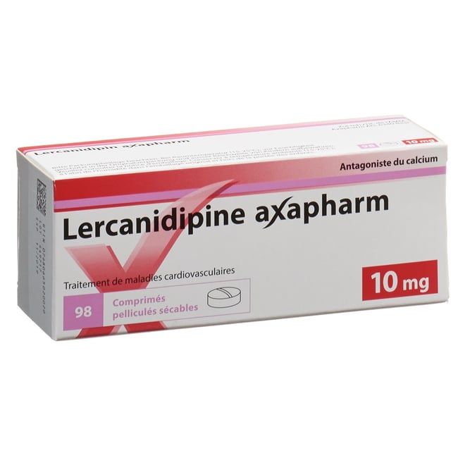 LERCANIDIPINE Axapharm cpr pell 10 mg blist 98 pce | Commander en ligne