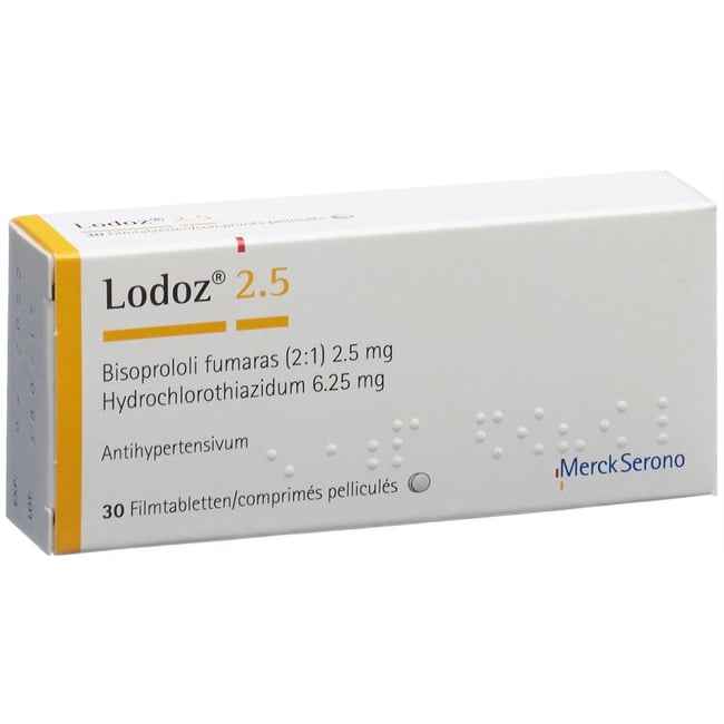 Lodoz 2.5 Filmtabl 2.5/6.25mg Blist 30 Stk | Online bestellen