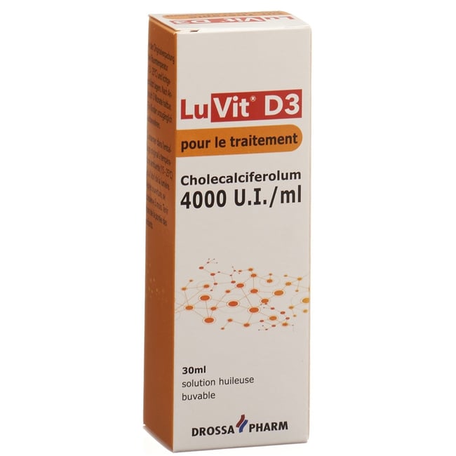 LUVIT Cholecalciferolum solution huileuse sol 4000 IE/ml pour le traitement fl 30 ml | Commander ...