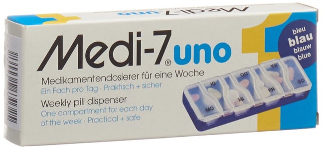 MEDI 7 pilulier semainier uno 7 jours bleu 1 pce | Commander en ligne