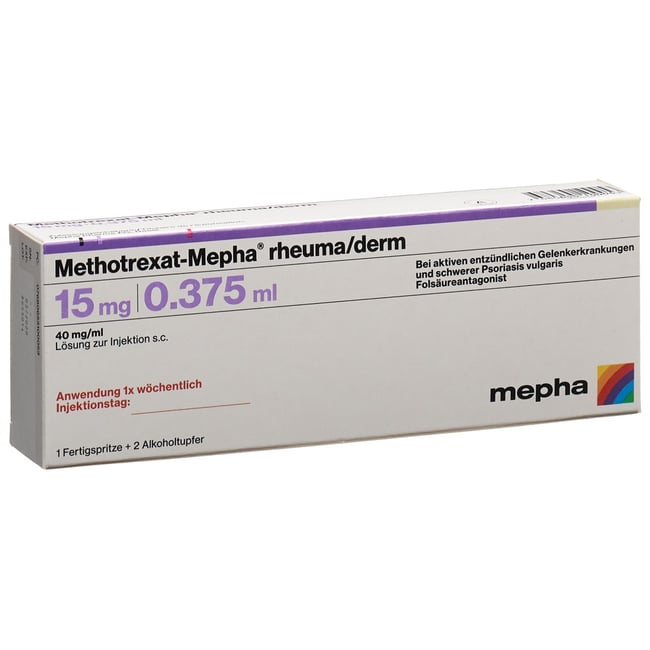 METHOTREXATE rheuma/derm Inj Lös 15 mg/0.375ml Fertspr 1 Stk | Online ...