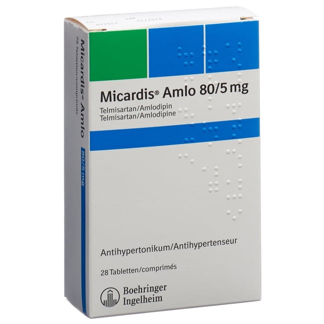 MICARDIS Amlo Tabl 80/5 mg Blist 28 Stk | Online bestellen
