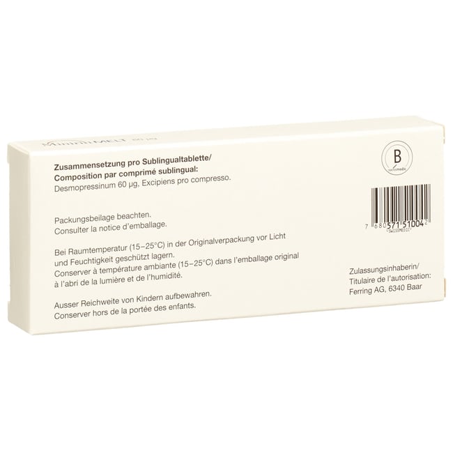 MINIRIN Melt cpr subling 60 mcg blist 30 pce | Commander en ligne