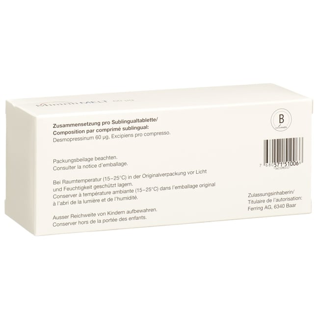 MINIRIN Melt Subling Tabl 60 mcg Blist 100 Stk | Online bestellen