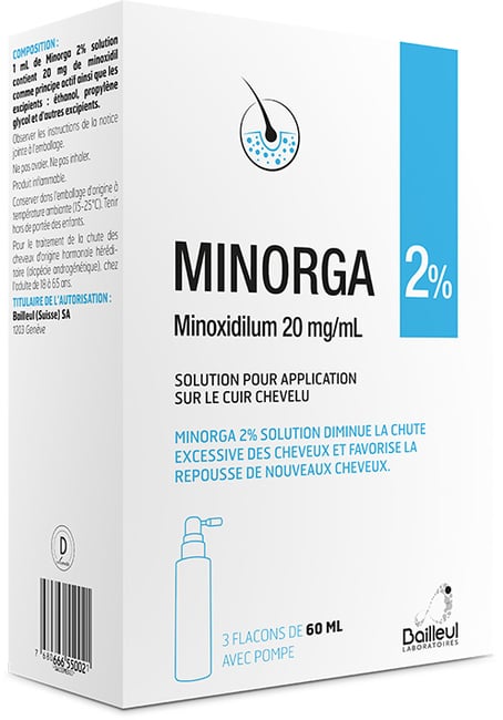 MINORGA sol 2 % fl 60 ml | Commander en ligne
