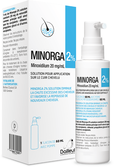 MINORGA sol 2 % fl 60 ml | Commander en ligne