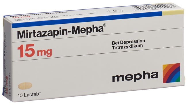 MIRTAZAPINE Mepha cpr pell 15 mg blist 100 pce | Commander en ligne