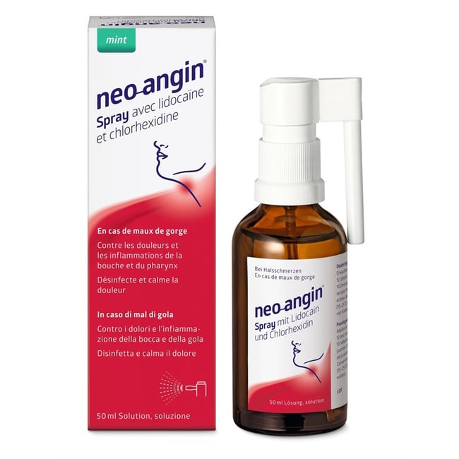 NEO-ANGIN spray avec lidocaïne et chlorhexidine 50 ml | Commander en ligne