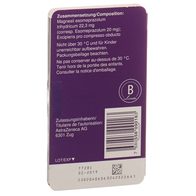 NEXIUM Mups Tabl 20 mg Blist 14 Stk | Online bestellen