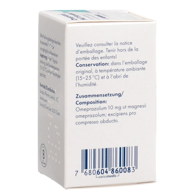 OMEPRAZOLE MUT Sandoz cpr pell 10 mg bte 100 pce | Commander en ligne