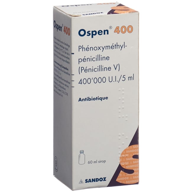 Ospen 400 sirop 400000 IE/5ml fl 60 ml | Commander en ligne