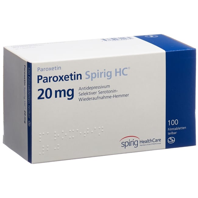 PAROXETINE Spirig HC cpr pell 20 mg blist 100 pce | Commander en ligne