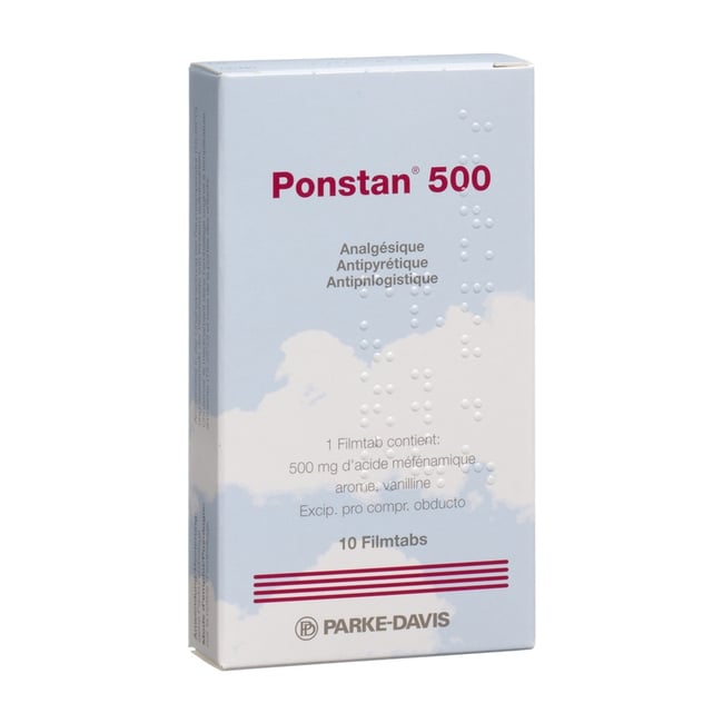 Ponstan cpr pell 500 mg blist 10 pce | Commander en ligne