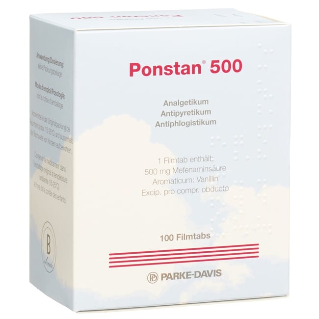 Ponstan cpr pell 500 mg blist 100 pce | Commander en ligne