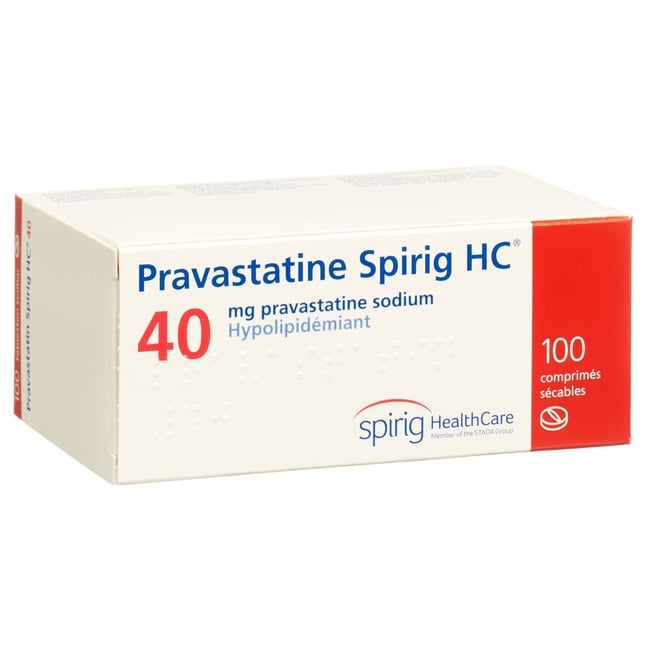 PRAVASTATINE Spirig HC cpr 40 mg blist 100 pce | Commander en ligne