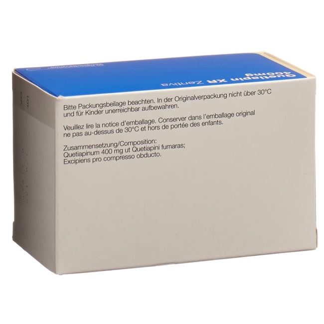 QUETIAPINE XR Zentiva cpr ret 400 mg blist 60 pce | Commander en ligne