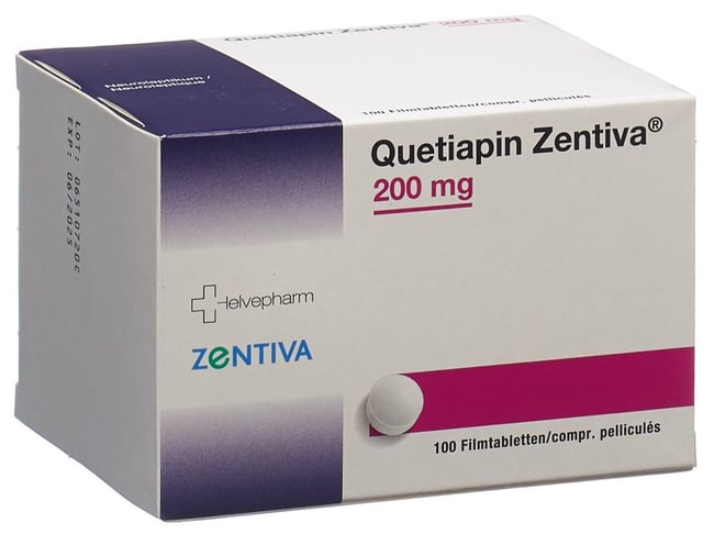 QUETIAPINE Zentiva cpr pell 200 mg blist 100 pce | Commander en ligne