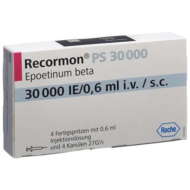 RECORMON PS Inj Lös 30000 IE/0.6ml mit Nadelschutz Fertspr 4 Stk ...