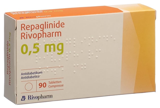 REPAGLINIDE Rivopharm cpr 0.5 mg blist 90 pce | Commander en ligne
