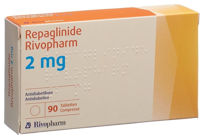 REPAGLINIDE Rivopharm Tabl 2 mg Blist 90 Stk | Online bestellen