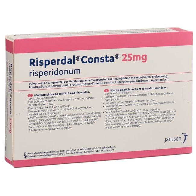 RISPERDAL subst sèche 25 mg avec solvant kit inj 1 pce | Commander en ligne