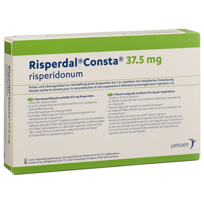 RISPERDAL Trockensub 37.5 mg mit Solvens Inj kit 1 Stk | Online bestellen