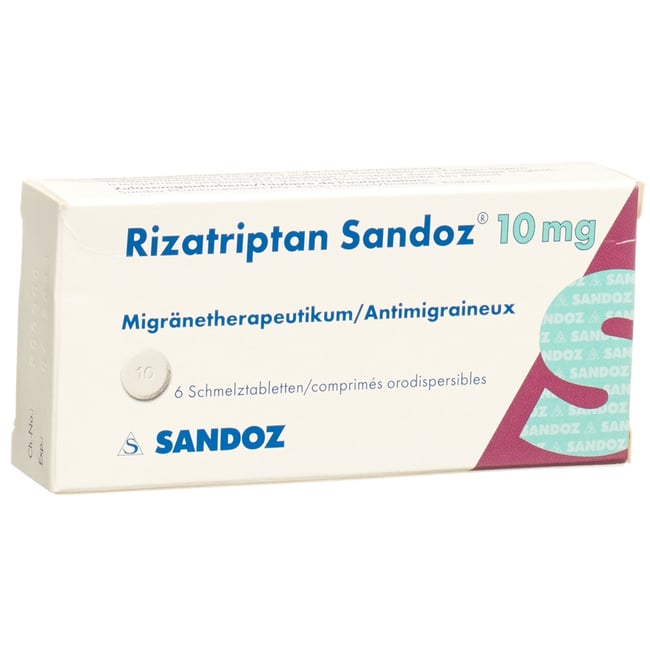 RIZATRIPTAN Sandoz Schmelztabl 10 mg Blist 6 Stk | Online bestellen