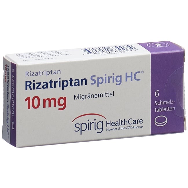 RIZATRIPTAN Spirig HC Schmelztabl 10 mg Blist 6 Stk | Online bestellen