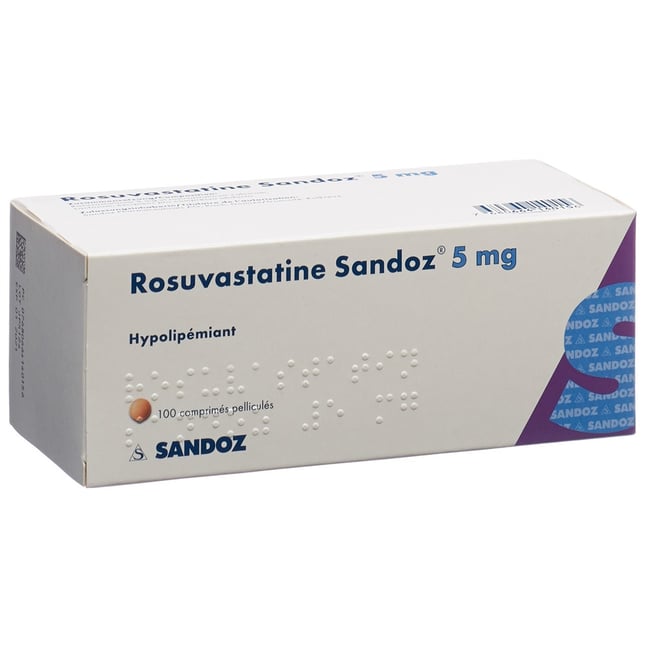 ROSUVASTATINE Sandoz cpr pell 5 mg blist 100 pce | Commander en ligne