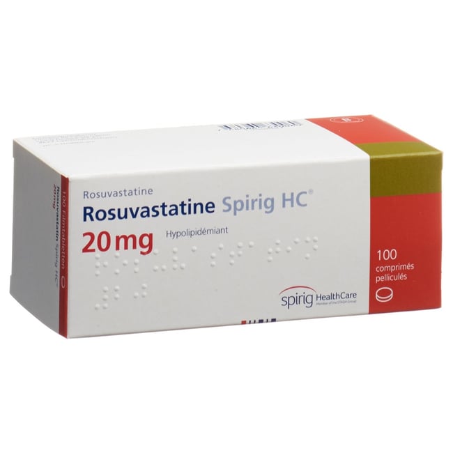 ROSUVASTATINE Spirig HC cpr pell 20 mg blist 100 pce | Commander en ligne