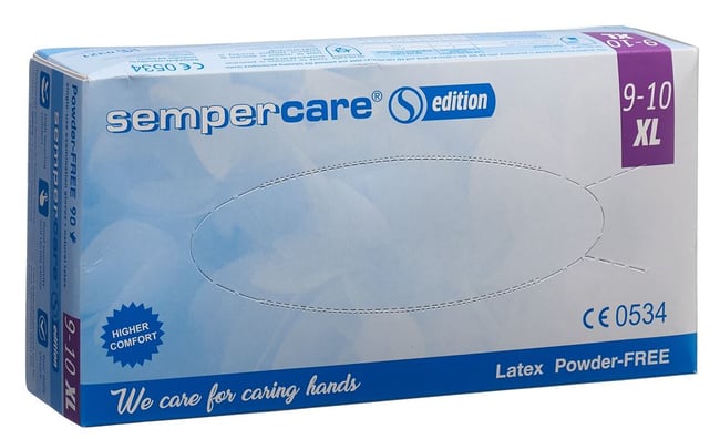 SEMPERCARE Edition Handschuhe Latex XL ungepudert 90 Stk | Online bestellen