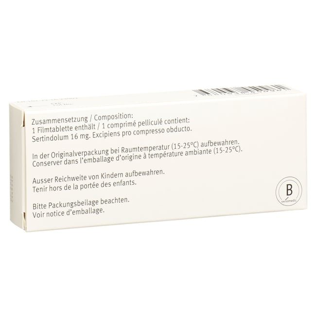 Serdolect Filmtabl 16 mg Blist 28 Stk | Online bestellen