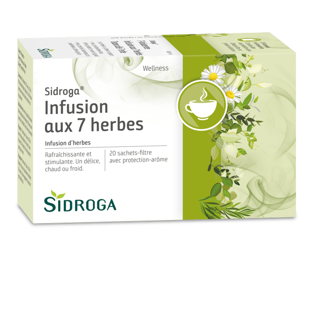 Sidroga tisane aux 7 herbes tisanes sach 20 pce | Commander en ligne