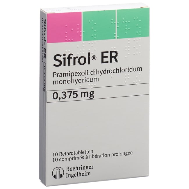 SIFROL ER Ret Tabl 0.375 mg Blist 10 Stk | Online bestellen