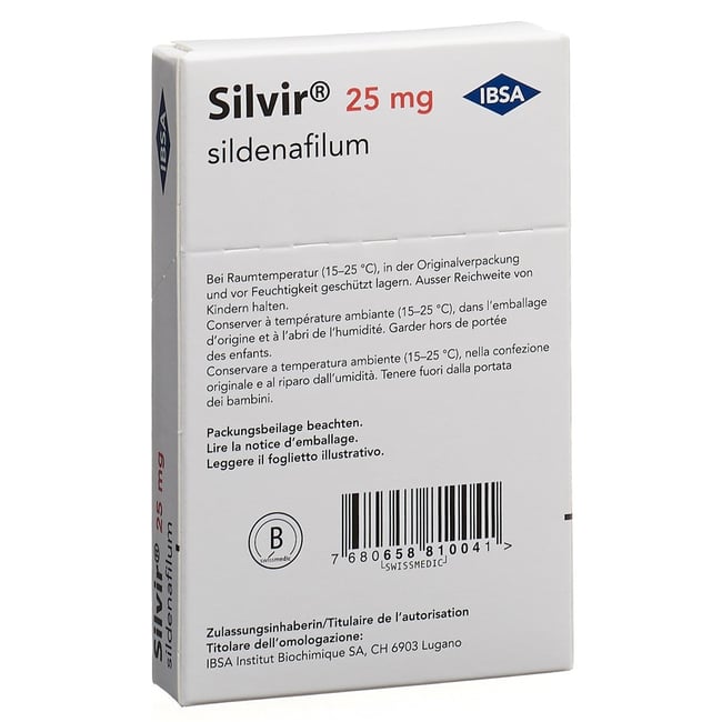 SILVIR film orodisp 25 mg blist 12 pce | Commander en ligne