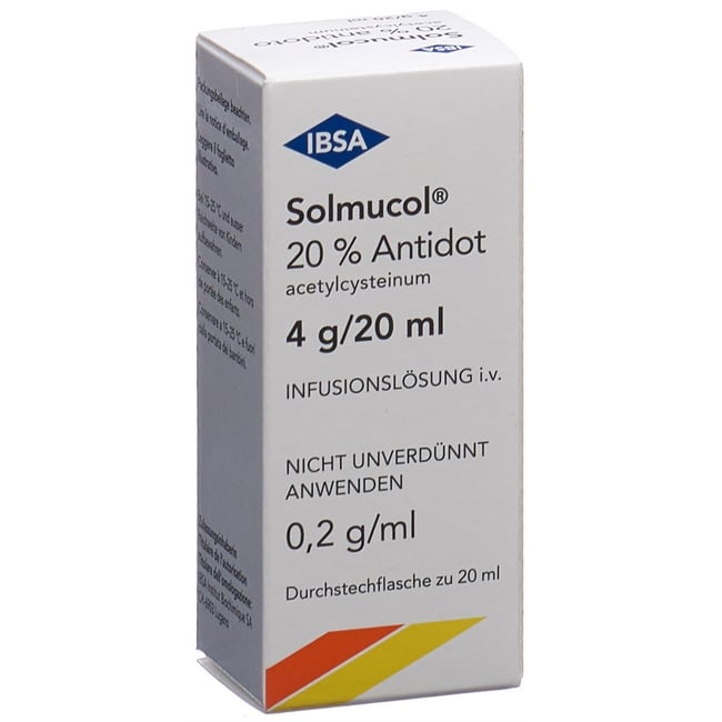 SOLMUCOL 20% Antidot Inf Lös 4 g/20ml Durchstf 20 ml | Online bestellen