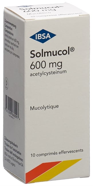SOLMUCOL cpr eff 600 mg bte 10 pce | Commander en ligne