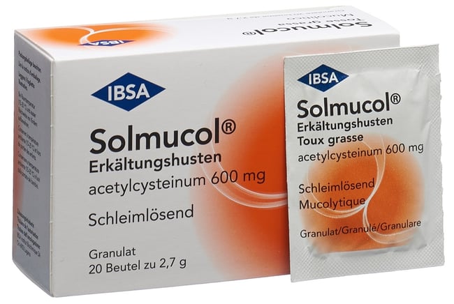 SOLMUCOL Erkältungshusten Gran 600 mg Btl 20 Stk | Online bestellen