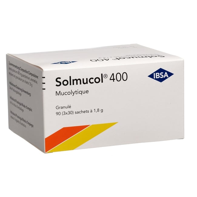 SOLMUCOL Gran 400 mg ohne Zucker Btl 1.8 g | Online bestellen