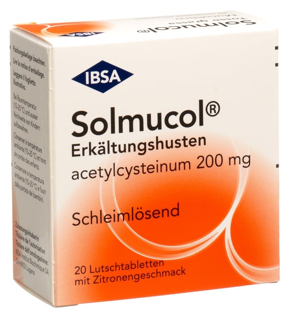 SOLMUCOL toux grasse cpr sucer 200 mg blist 20 pce | Commander en ligne