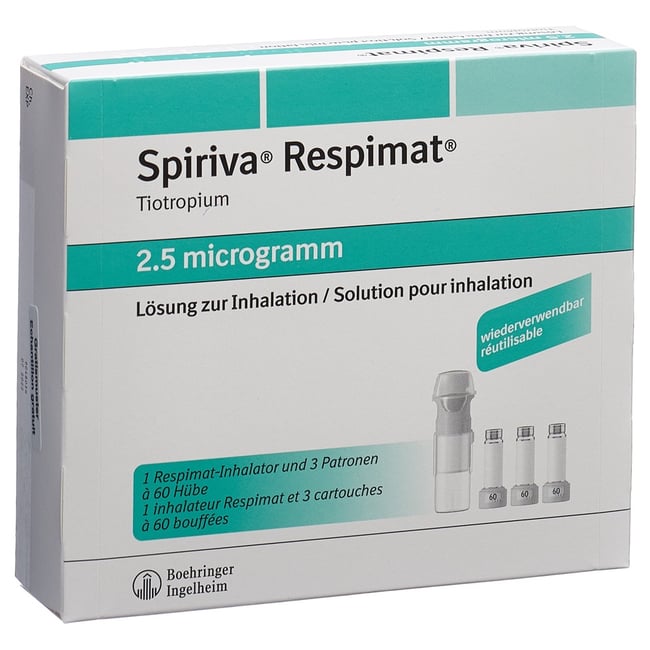 SPIRIVA Respimat sol inhal 2.5 mcg/Hub réutilisable 60 dos | Commander ...